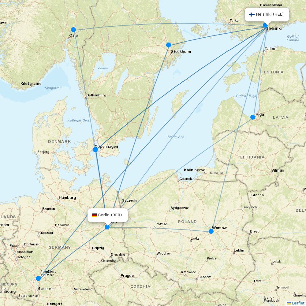 Finnair routes 2025 – interactive map with all flights - Flight Routes
