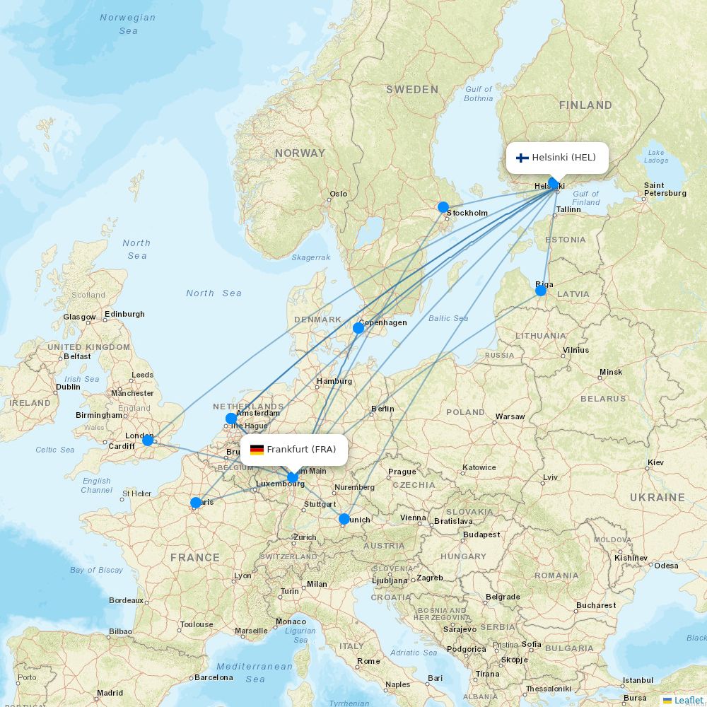 Finnair routes 2025 – interactive map with all flights - Flight Routes