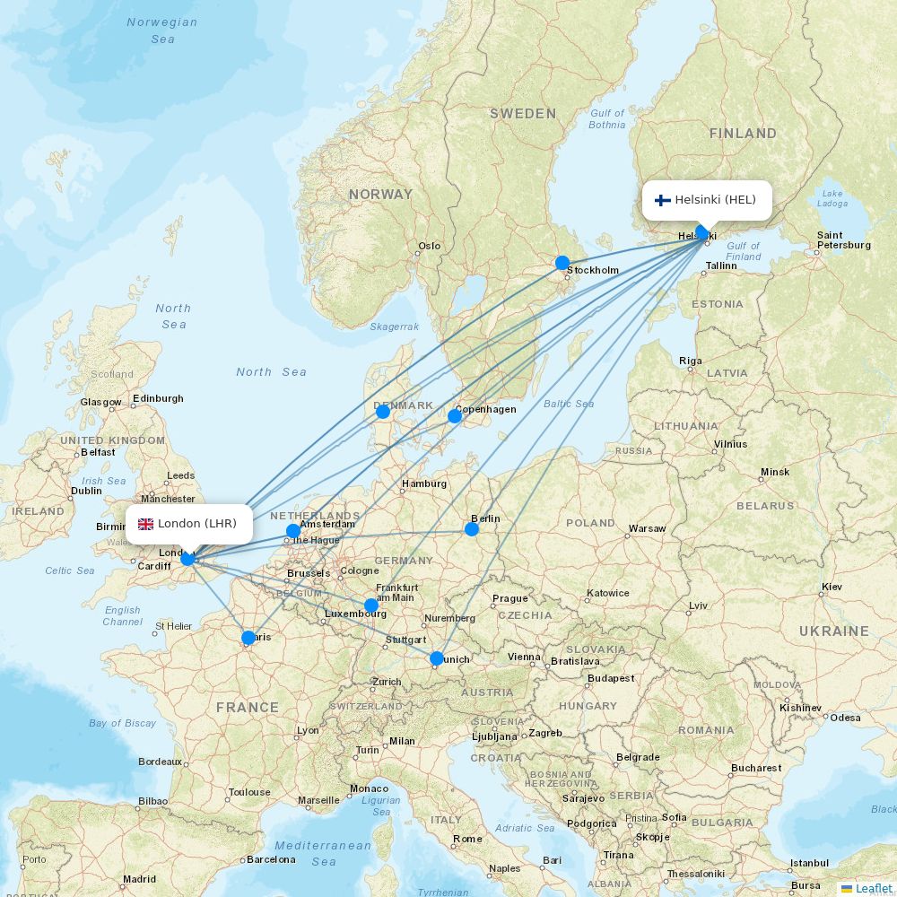 Finnair routes 2025 – interactive map with all flights - Flight Routes
