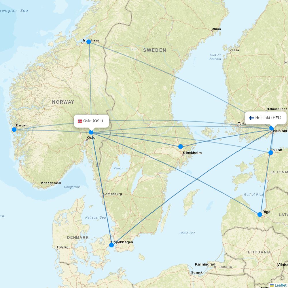 Finnair routes 2025 – interactive map with all flights - Flight Routes