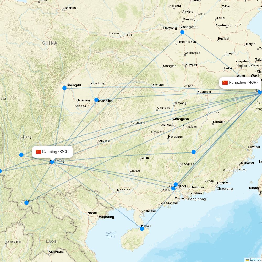 China Eastern Airlines routes 2025 – map with all flights - Flight Routes