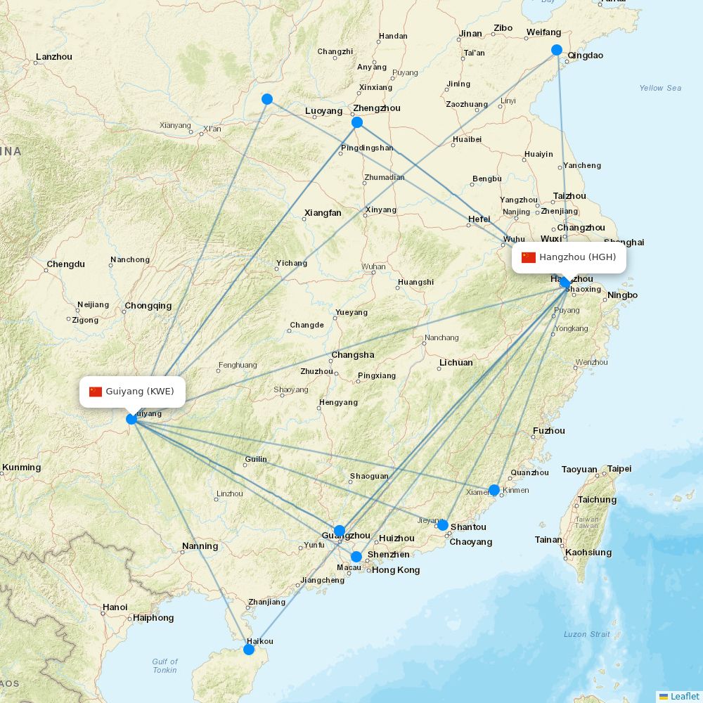 Xiamen Airlines routes 2025 – map with all flights - Flight Routes