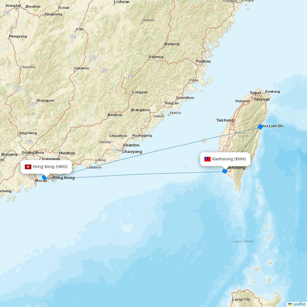 Cathay Pacific airline routes (CX) 2025, map - Flight Routes