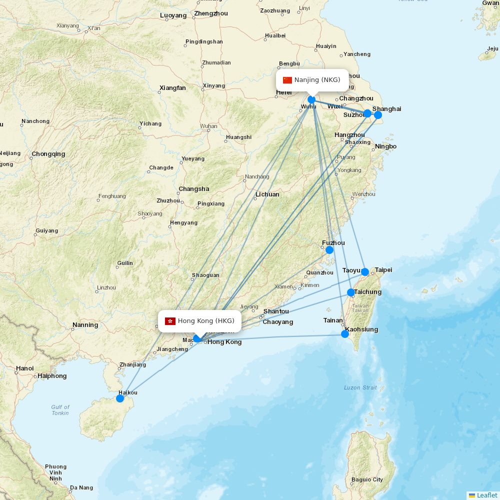 Cathay Pacific airline routes (CX) 2026, map - Flight Routes