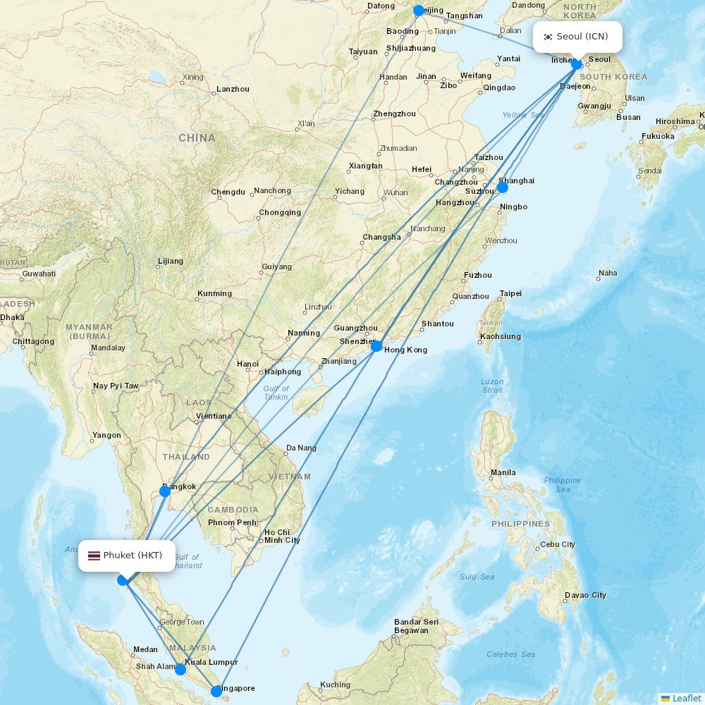 Asiana Airlines routes 2025 – map with all flights - Flight Routes