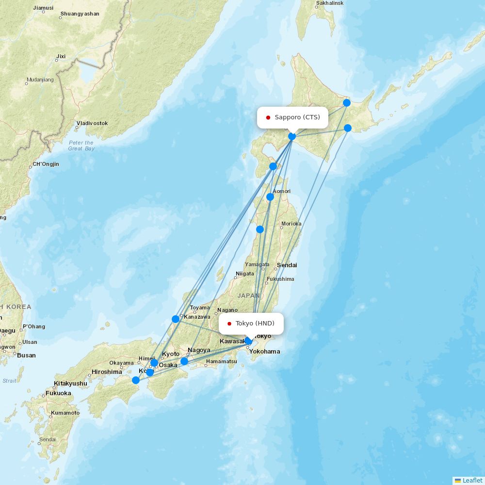 JAL routes 2025 – interactive map with all flights - Flight Routes
