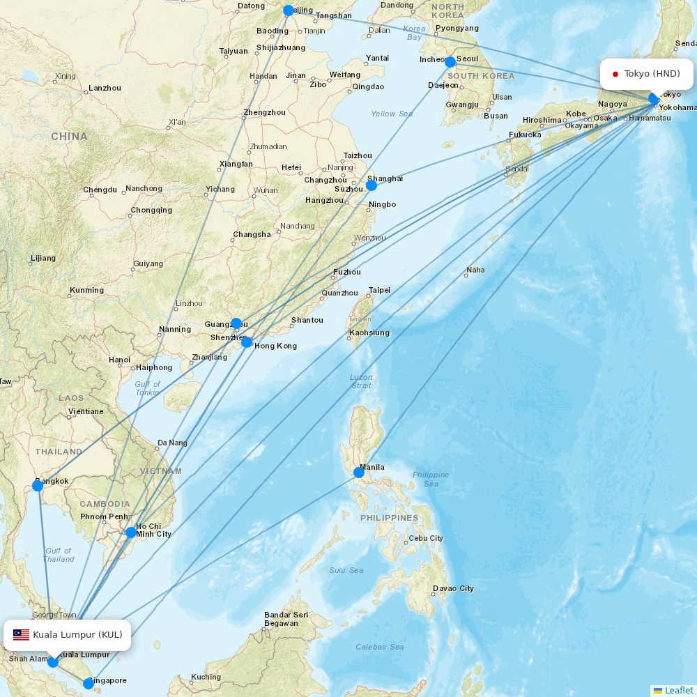 AirAsia X routes 2025 – map with all flights - Flight Routes