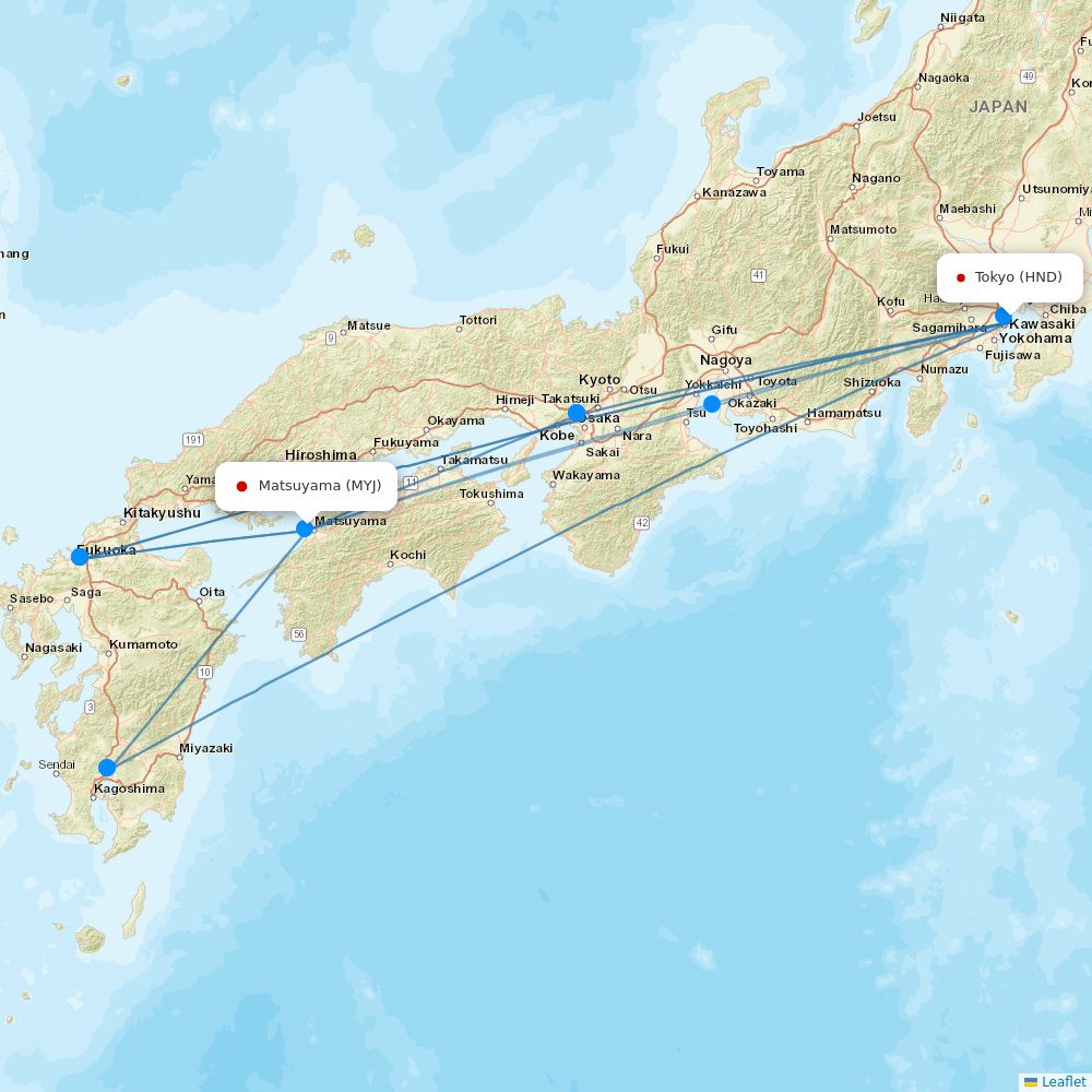 JAL routes 2026 – interactive map with all flights - Flight Routes