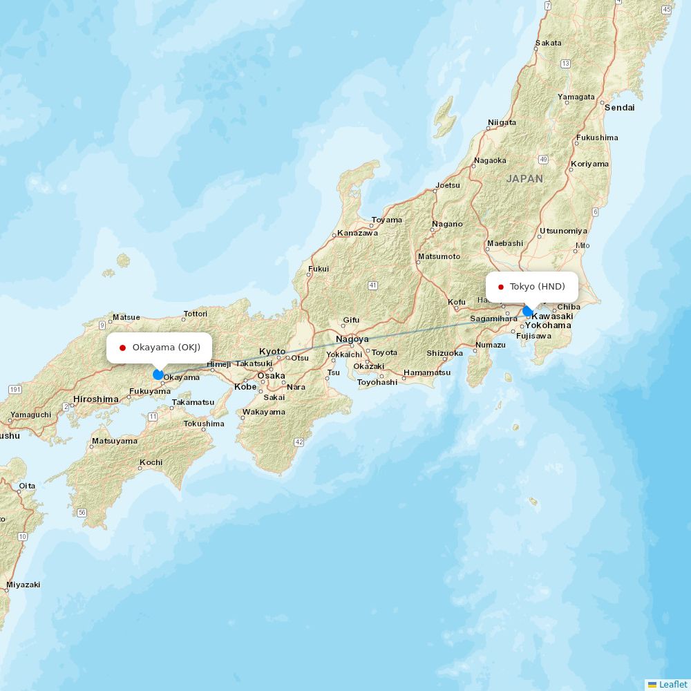 JAL routes 2026 – interactive map with all flights - Flight Routes