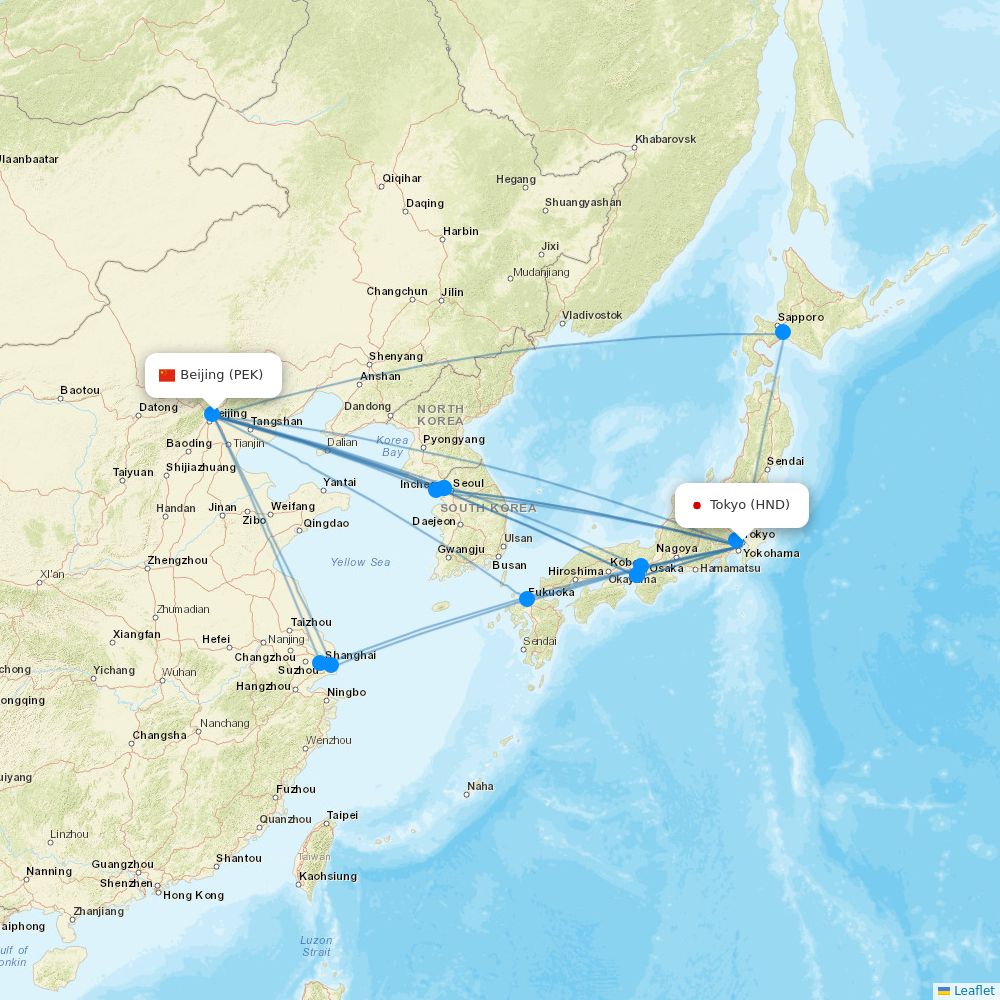 Air China routes 2025 – interactive map with all flights - Flight Routes