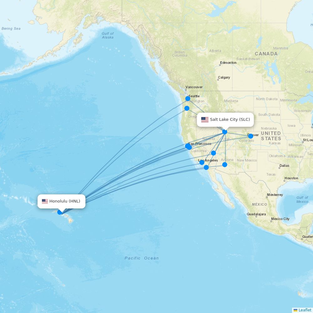 Hawaiian Airlines routes 2025 – map with all flights - Flight Routes