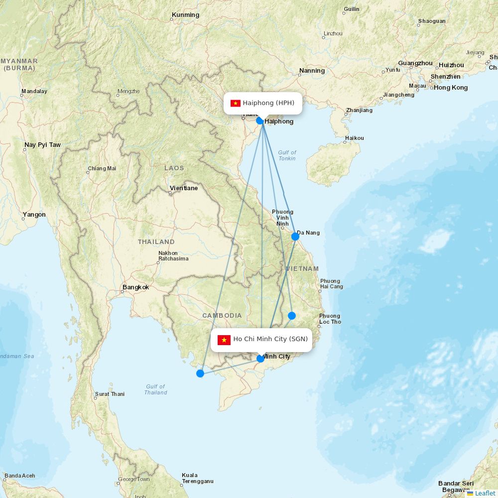 Vietnam Airlines routes 2025 – map with all flights - Flight Routes