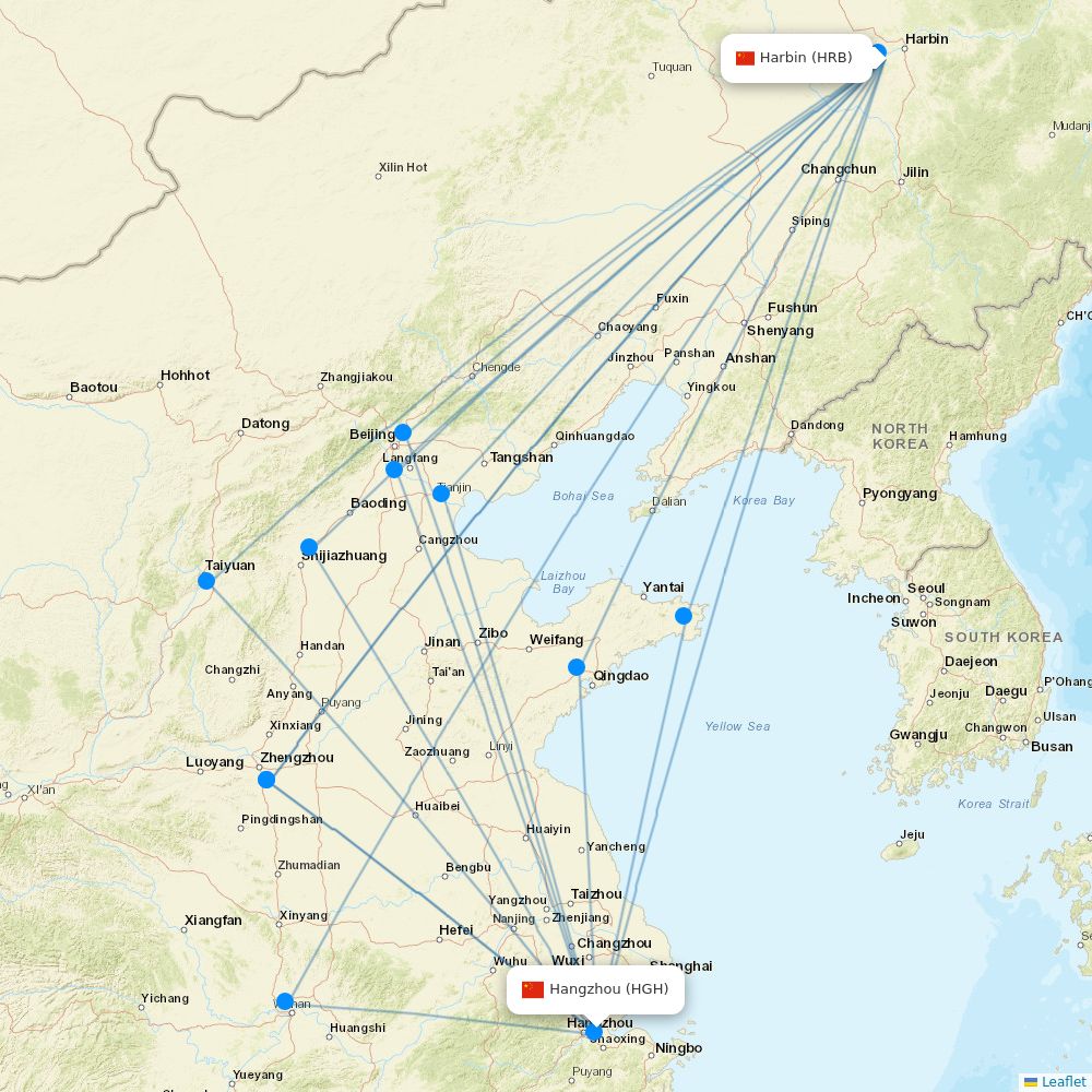 Sichuan Airlines routes 2025 – map with all flights - Flight Routes