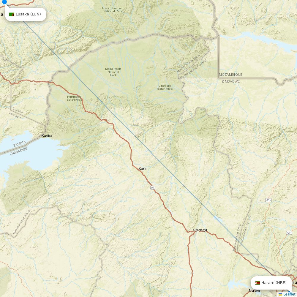Air Tanzania airline routes (TC) 2025, map - Flight Routes
