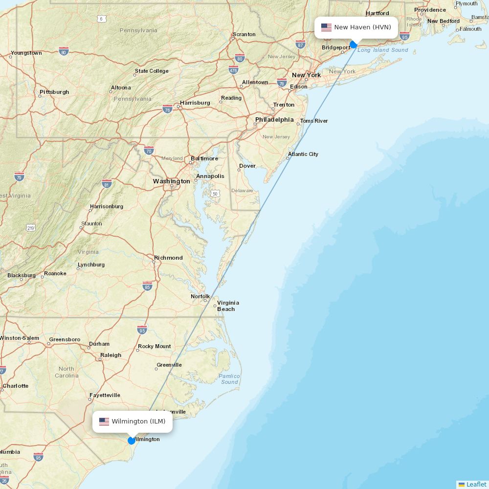 Avelo Airlines routes (XP) 2025, map - Flight Routes