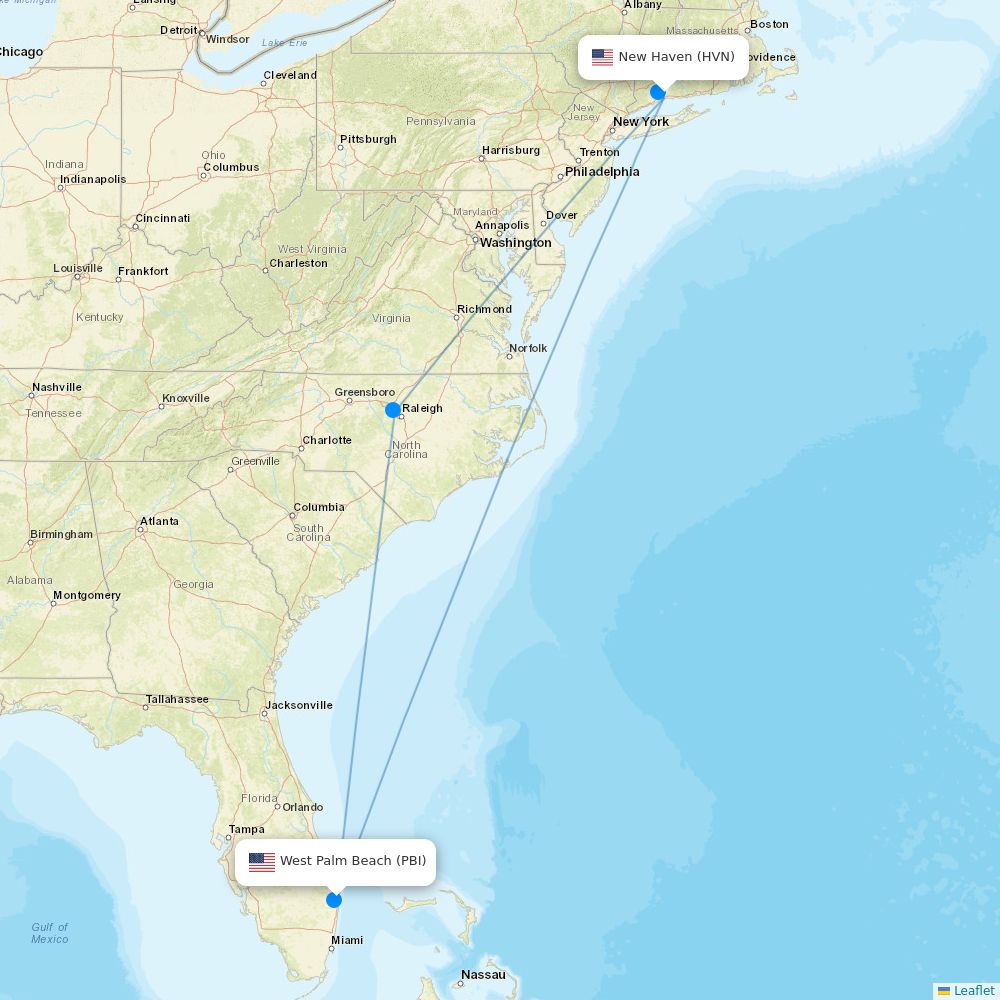 Avelo Airlines routes (XP) 2026, map - Flight Routes