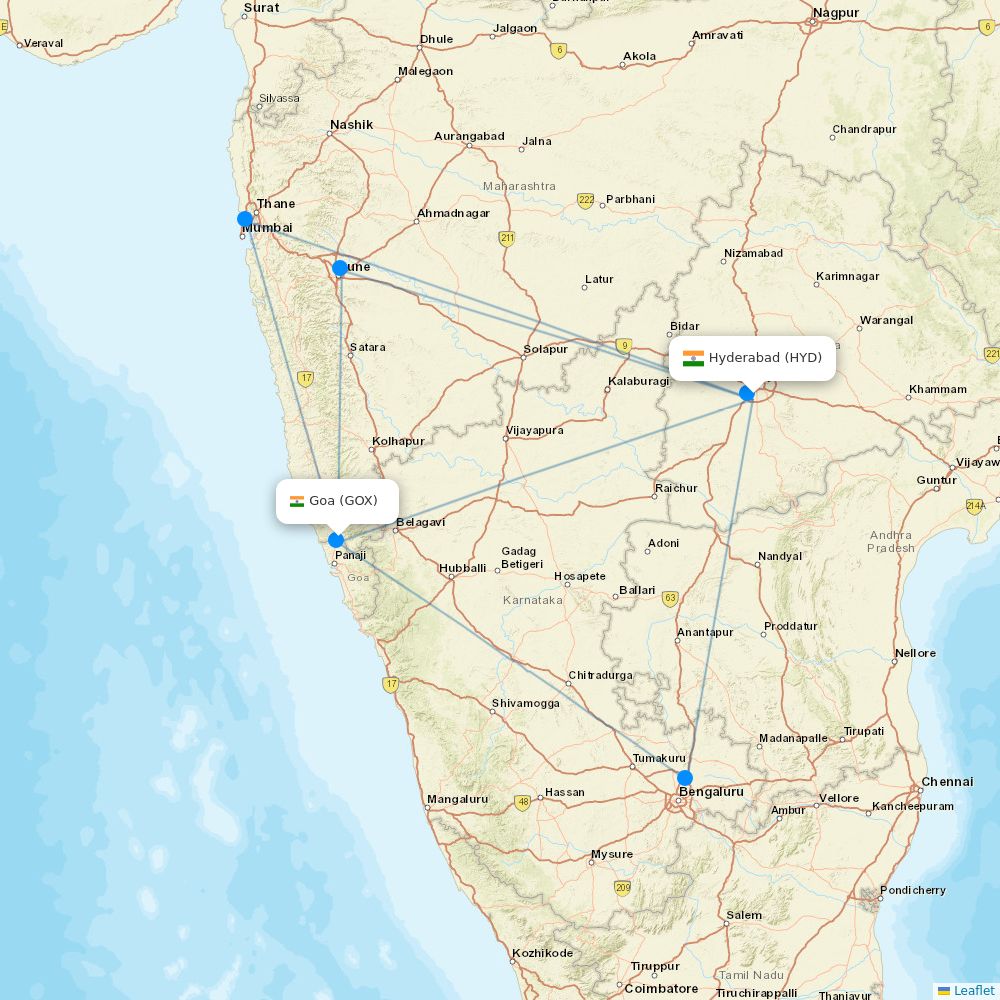 Air India Express airline routes (IX) 2025, map - Flight Routes