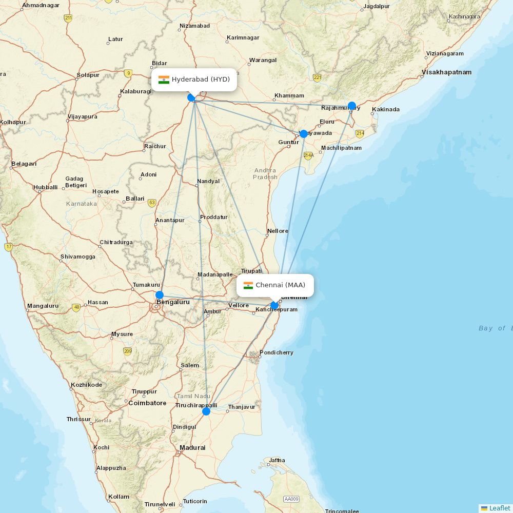 IndiGo routes 2025 – interactive map with all flights - Flight Routes