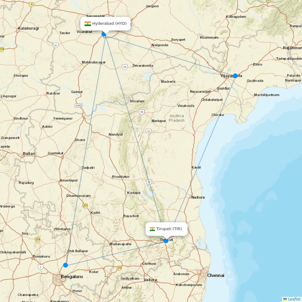 IndiGo routes 2025 – interactive map with all flights - Flight Routes