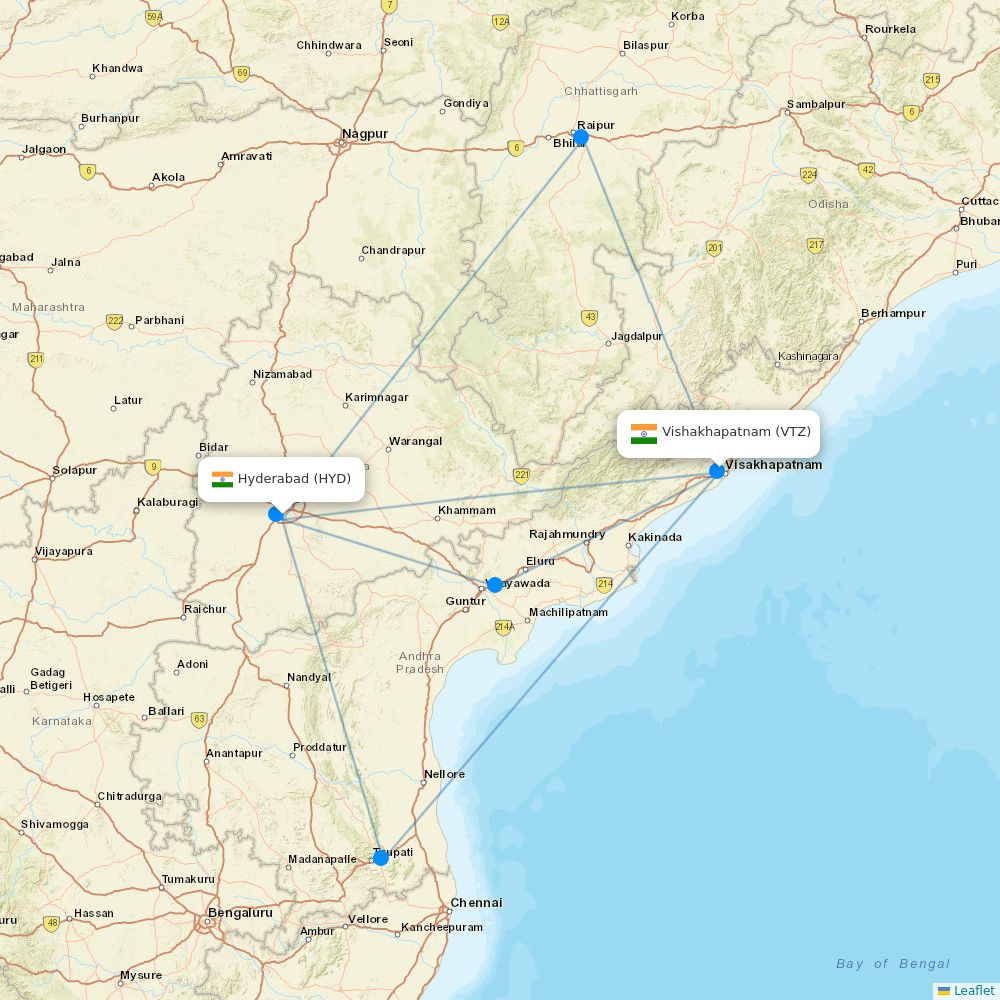 IndiGo routes 2025 – interactive map with all flights - Flight Routes