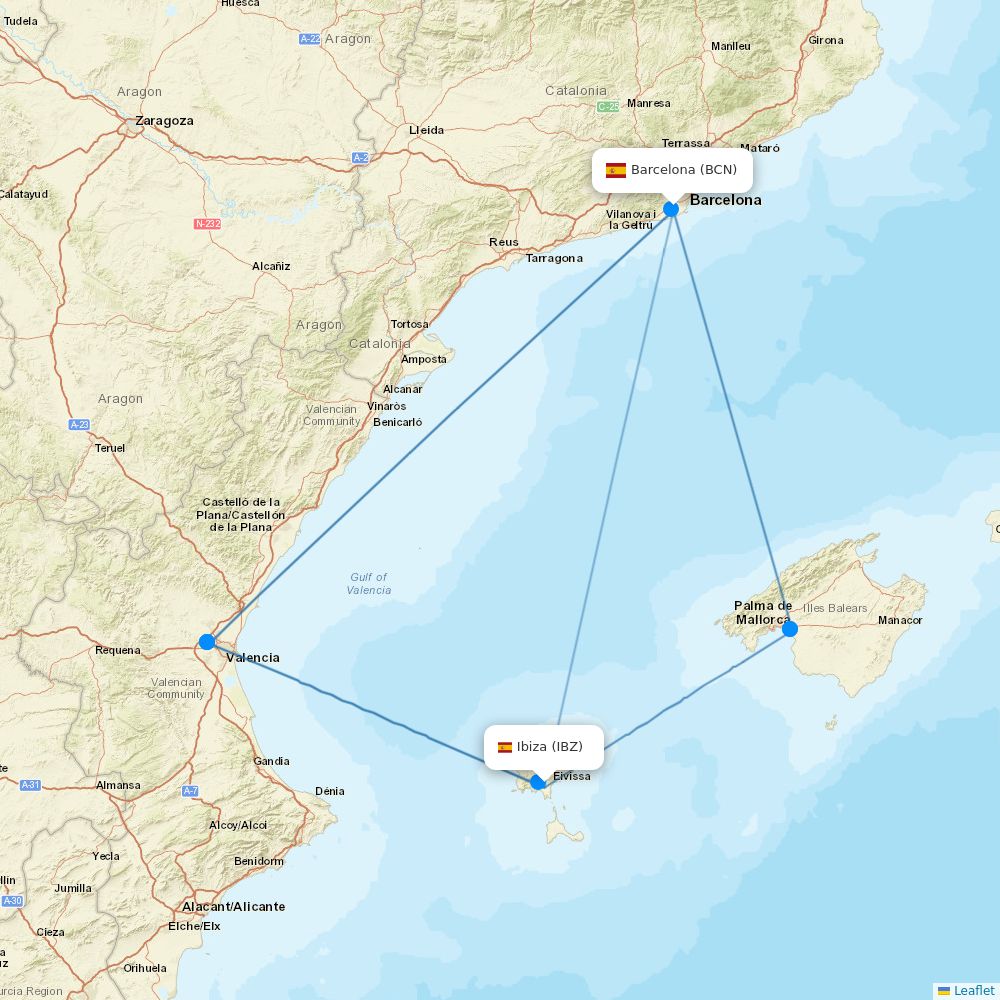 Vueling routes 2025 – interactive map with all flights - Flight Routes