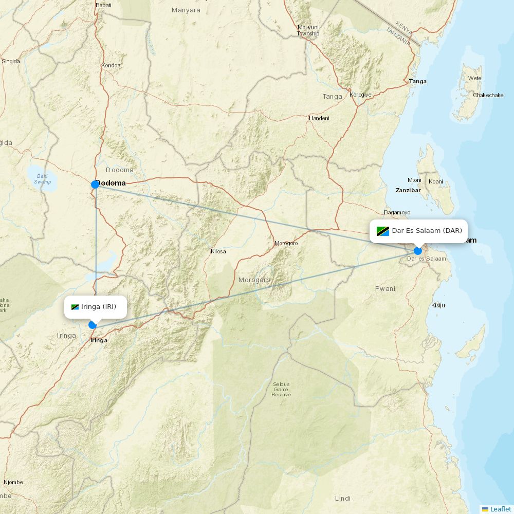 Auric Air airline routes (UI) 2026, map - Flight Routes