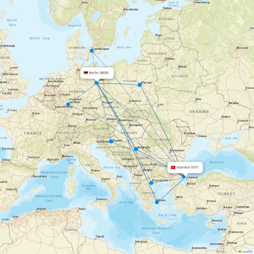 Turkish Airlines routes 2025 – map with all flights - Flight Routes