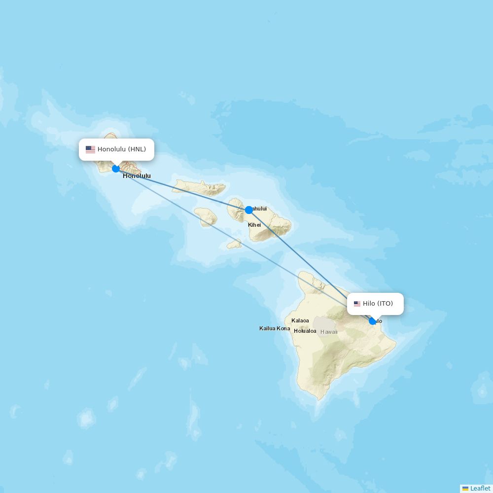 Hawaiian Airlines routes 2025 – map with all flights - Flight Routes