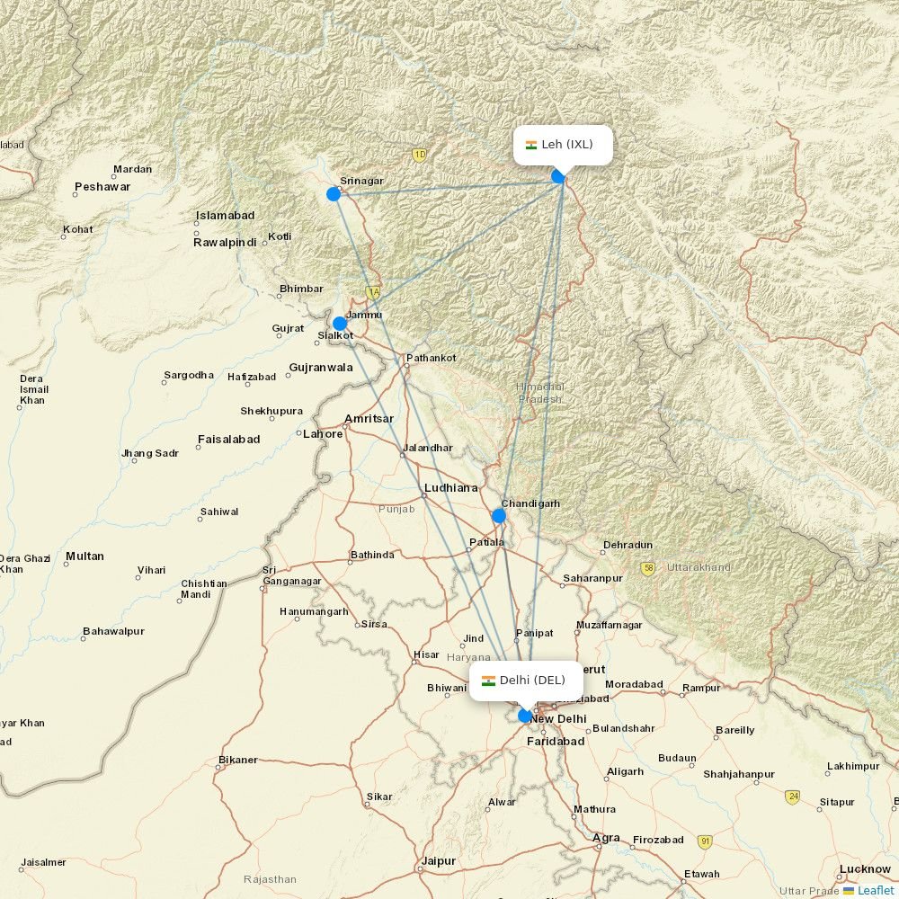 Air India routes 2025 – interactive map with all flights - Flight Routes
