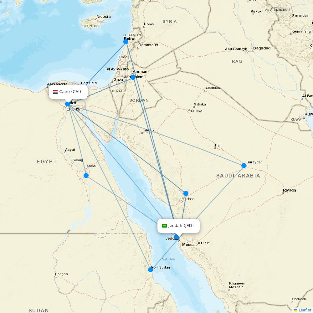 Saudia routes 2025 – interactive map with all flights - Flight Routes