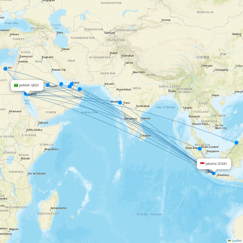 Garuda Indonesia routes 2025 – map with all flights - Flight Routes