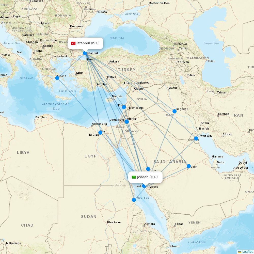 Saudia routes 2025 – interactive map with all flights - Flight Routes