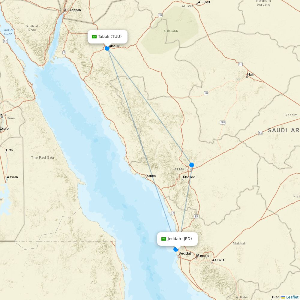 Saudia routes 2025 – interactive map with all flights - Flight Routes