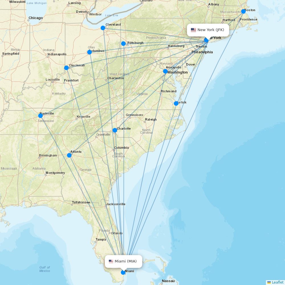 American Airlines routes 2025 – map with all flights - Flight Routes