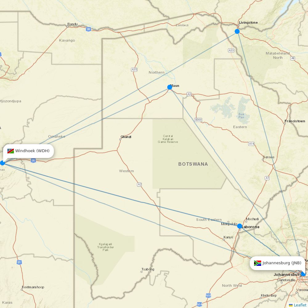 Airlink routes 2025 – interactive map with all flights - Flight Routes