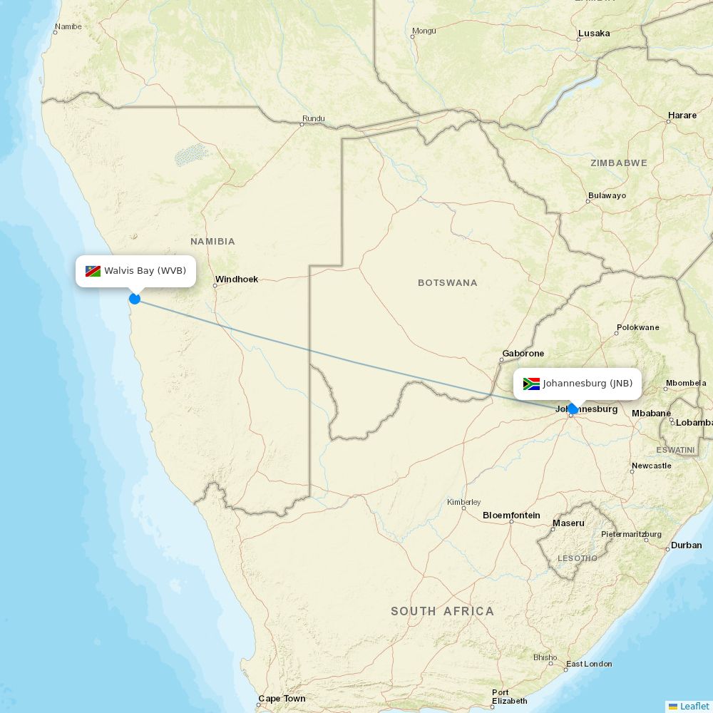 Airlink routes 2025 – interactive map with all flights - Flight Routes
