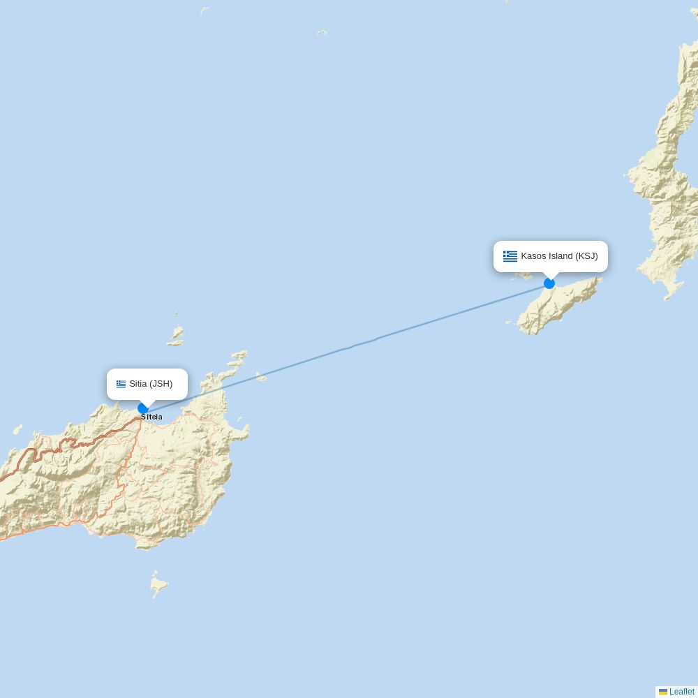 Olympic Air airline routes (OA) 2025, map - Flight Routes