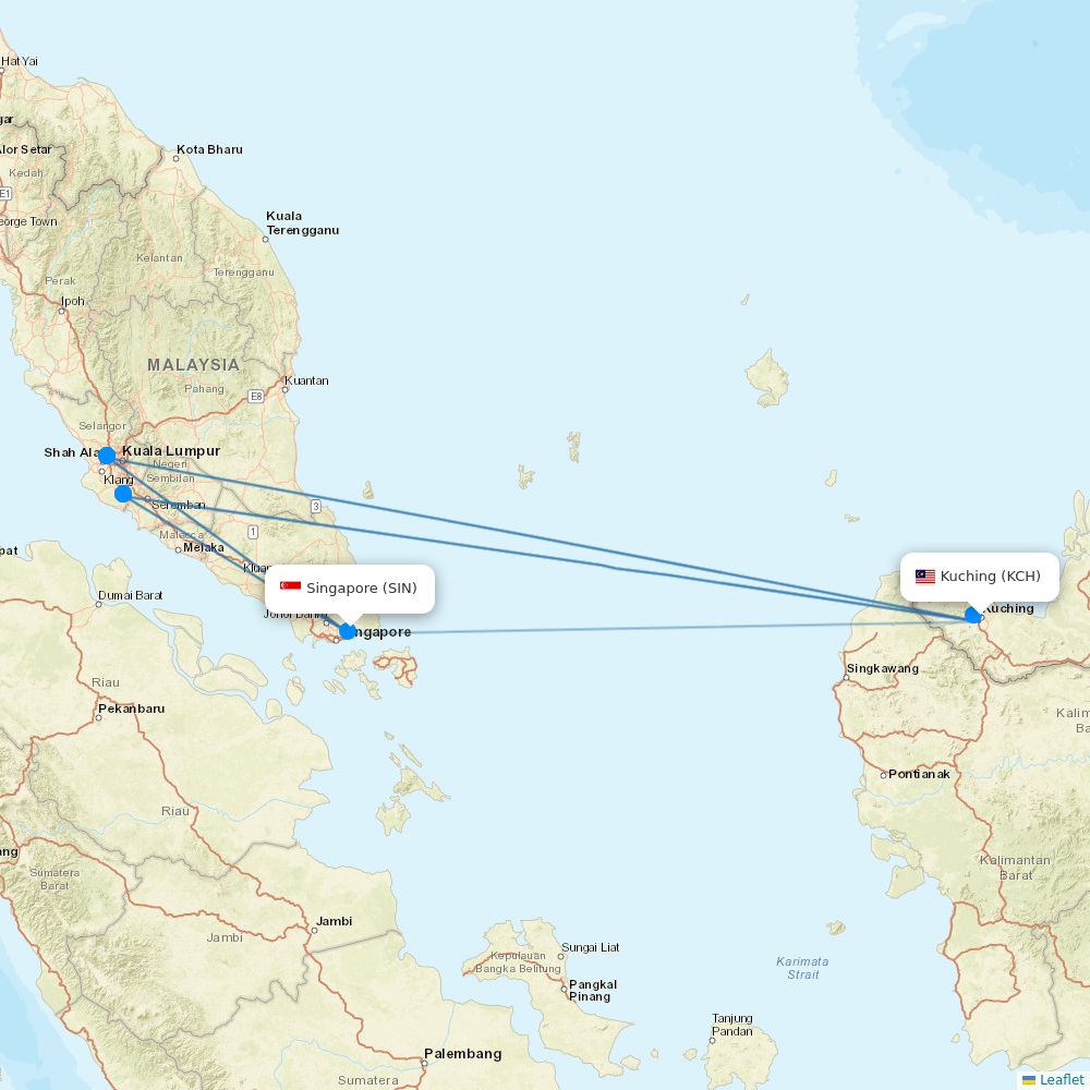Scoot airline routes (TR) 2026, map - Flight Routes