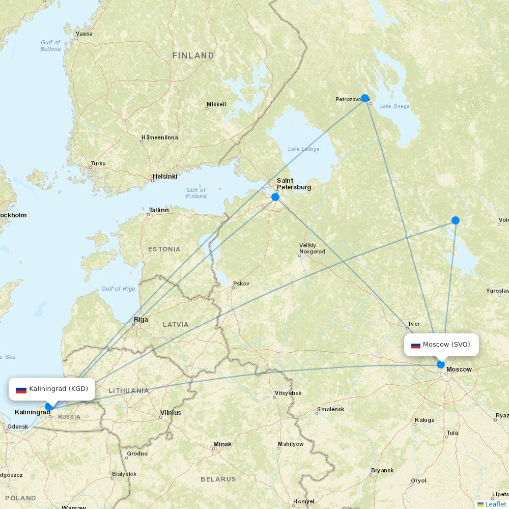 Pobeda routes 2025 – interactive map with all flights - Flight Routes