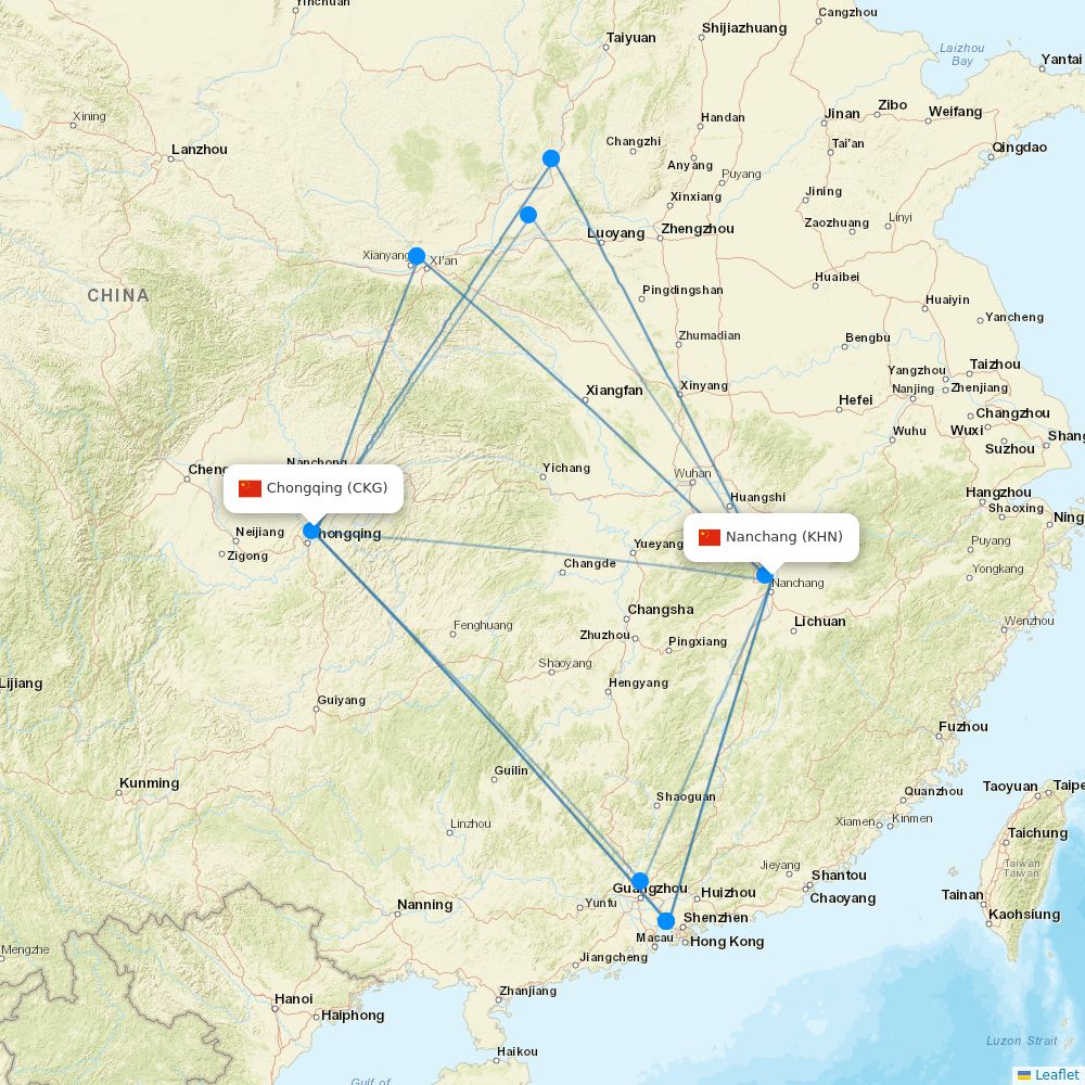 Shenzhen Airlines routes 2025 – map with all flights - Flight Routes