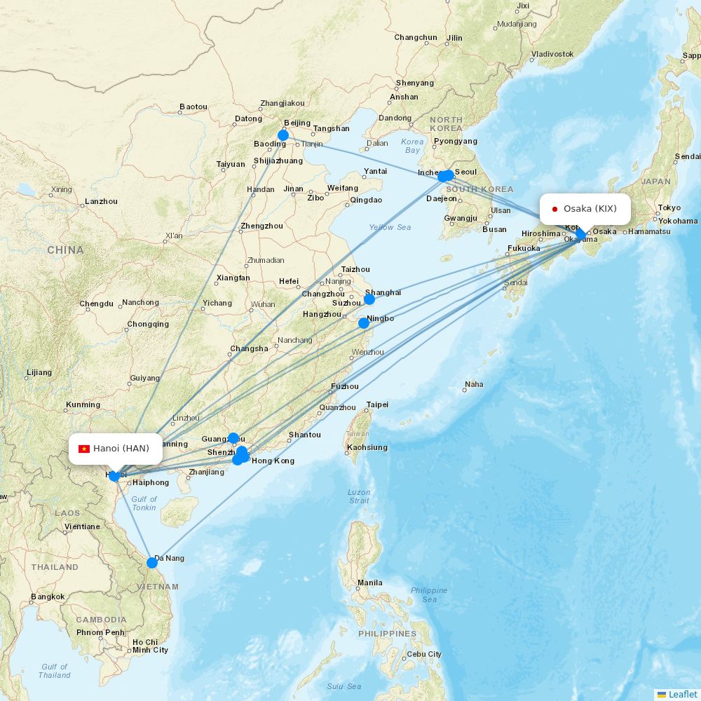 VietJet Air routes 2026 – interactive map with all flights - Flight Routes