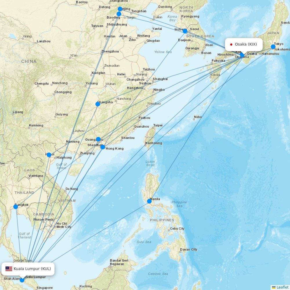 AirAsia X routes 2025 – map with all flights - Flight Routes