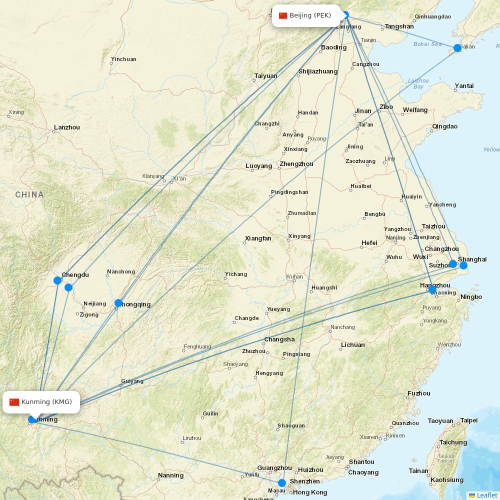 Air China routes 2025 – interactive map with all flights - Flight Routes