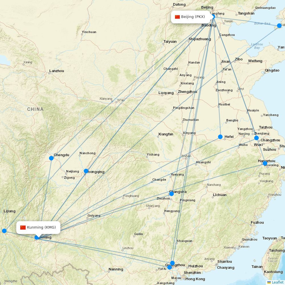 China Eastern Airlines routes 2025 – map with all flights - Flight Routes