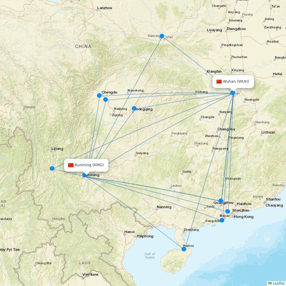 China Eastern Airlines routes 2025 – map with all flights - Flight Routes