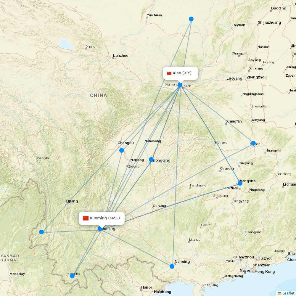 China Eastern Airlines routes 2025 – map with all flights - Flight Routes