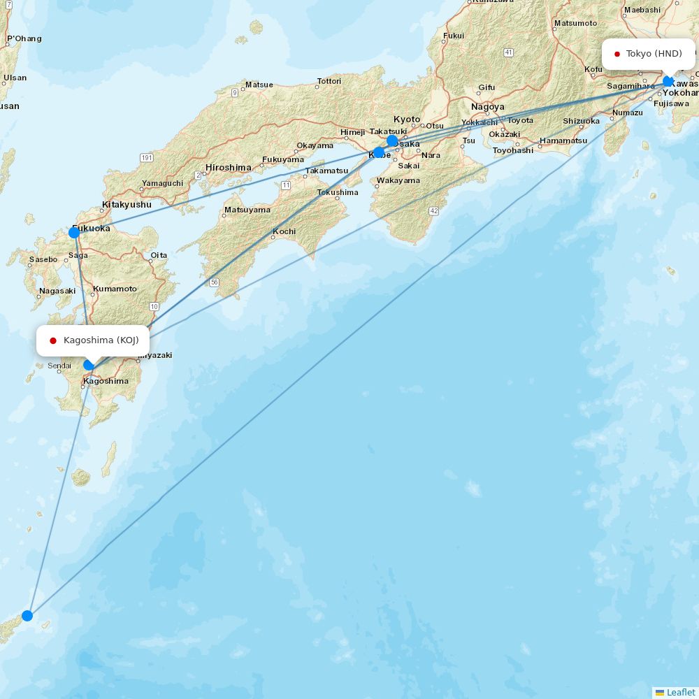JAL routes 2025 – interactive map with all flights - Flight Routes