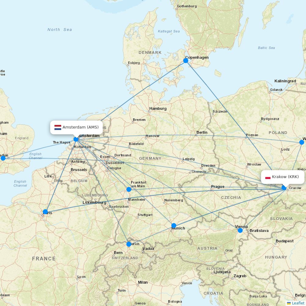 KLM routes 2026 – interactive map with all flights - Flight Routes