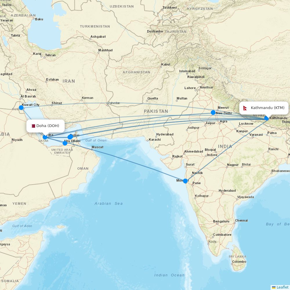 Qatar Airways routes 2025 – map with all flights - Flight Routes