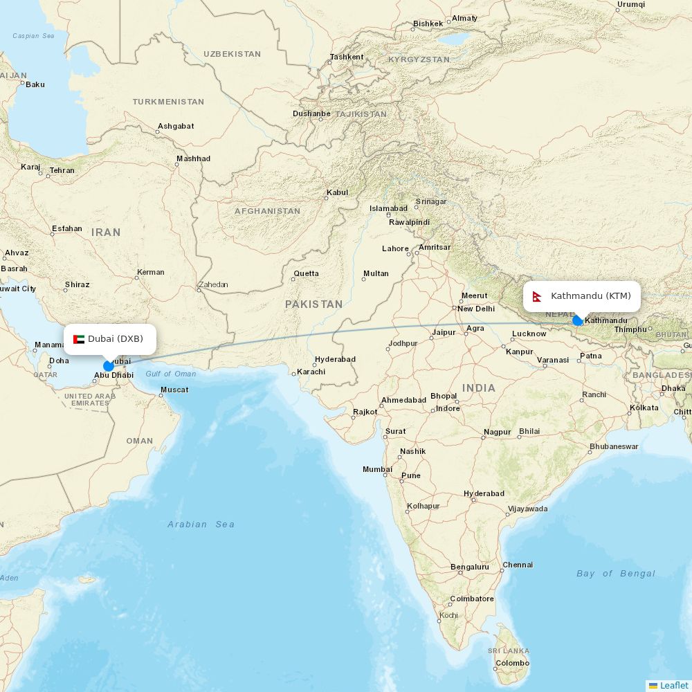 Flydubai routes 2025 – interactive map with all flights - Flight Routes